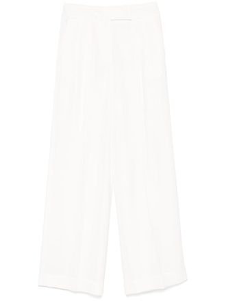 PESERICO pantalon à design plissé - Blanc