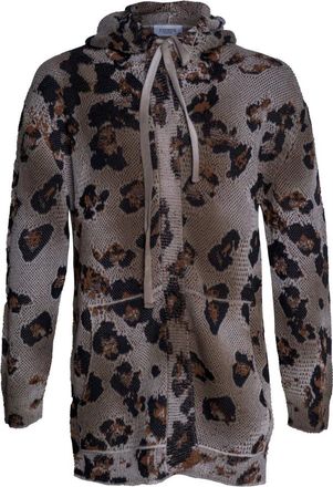 Laneus Homme, Sweatshirts et sweats &agrave; capuche, Multicolore, Taille: L Animal Print Knit Sweat &agrave; capuche