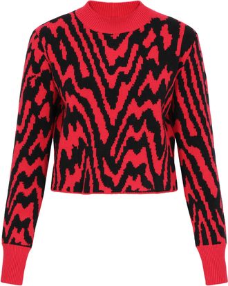 Mymo Pullover Frauen rot schwarz