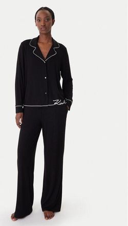 Karl Lagerfeld Pyjama B1W45010 Schwarz Relaxed Fit