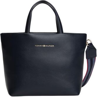 Tommy Hilfiger TH Logotape AW0AW17694 Mini fourre-tout pour femme, bleu (Space Blue), taille unique, Bleu (Space Blue), One Size