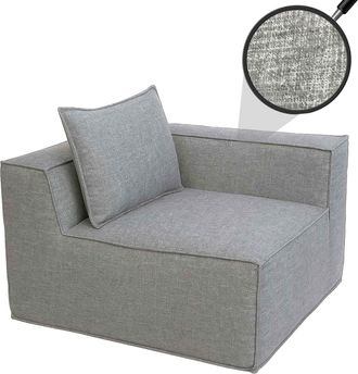 Mendler Eckteil/Zubehör für Sofa HWC-O54, Loungesessel Polstersessel Armlehne, Stoff/Textil (300g/m²) 63x97x97cm - hellgrau