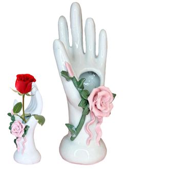 Generico Moderne Vase f&uuml;r Blumen, skulpturale Dekoration aus Harz, elegant, Arm, K&ouml;rperform, Blumenvase, moderne Kunst, f&uuml;r Zuhause, B&uuml;ro, Wohnzimmer, Eingang,