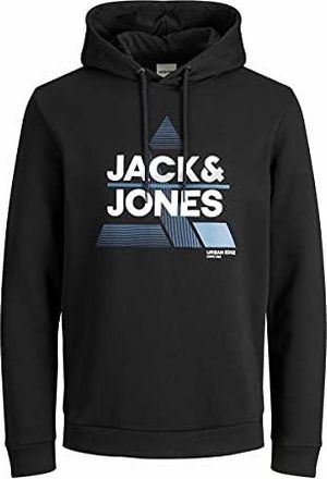 Jack & Jones Jcoretail Nov Ltn Sweat &agrave; capuche, pour homme, Black Star, L