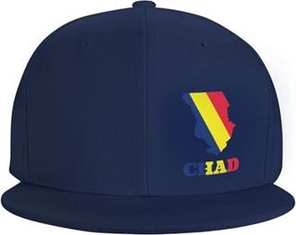 Generic Drapeau du Tchad Carte du Tchad Femme Homme Strapback Cap Anti-UV Chapeaux Pare-Soleil S&eacute;chage Rapide Casquette De Baseball pour Camping Adulte Sport