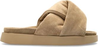 INUIKII Femme, Chaussures, Beige, Taille: 41 EU Soft Crossed Slides