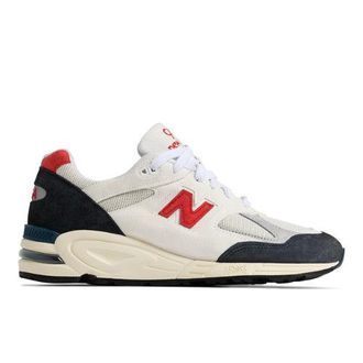New Balance Homme MADE in USA 990v2 en Bleu/Blanc, Cuir, Taille 44.5 Large