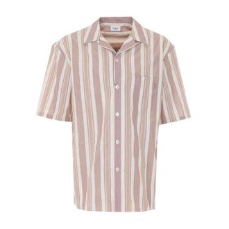 Saint Laurent Gestreiftes Baumwollhemd - - Shirts - Herren - Beige - L