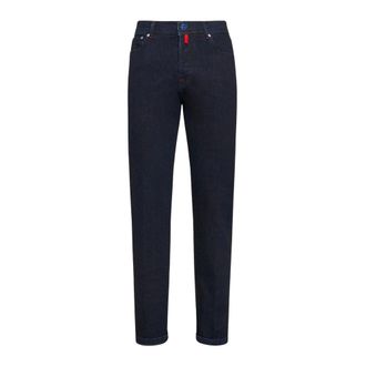 Kiton Schlanke Dunkelblaue Baumwolljeans - - Jeans - Herren - Blau - W33