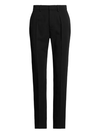 Ralph Lauren Collection pantalon en laine à design plissé - Noir