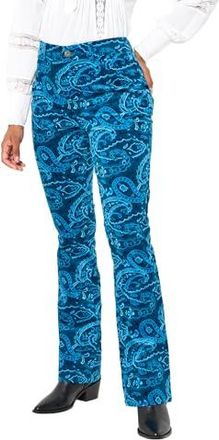 Joe Browns Paisley Velvet Moleskin Flared Trousers Pantalon d&eacute;contract&eacute;, Rouge, 42 Femme