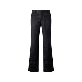 Roberto Cavalli Homme, Pantalons, Noir, Taille: XL Pantalon évasé avec motif peau de tigre