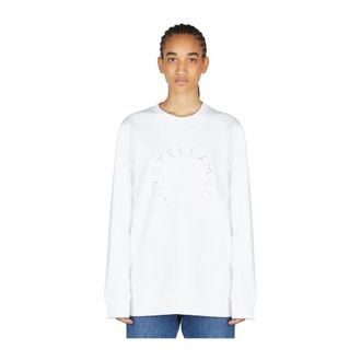 Stella McCartney Rhinestone Logo Sweatshirt - - Sweatshirts & Hoodies - Damen - Wei&szlig; - S
