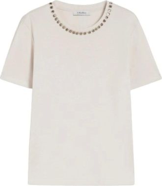 Max Mara Femme, Tops, Beige, Taille: 38 FR T-shirt en coton et modal