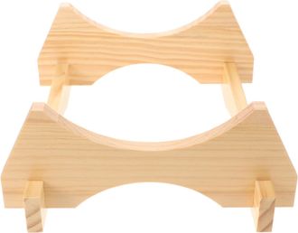 BESPORTBLE Holzfassst&auml;nder aus Massivem Eichenholz Wasserflaschen Getr&auml;nkespender Kr&uuml;ge und F&auml;sser Stabile Holzfu&szlig; f&uuml;r Wasserspender und Getr&auml;nkehalter Einfach A