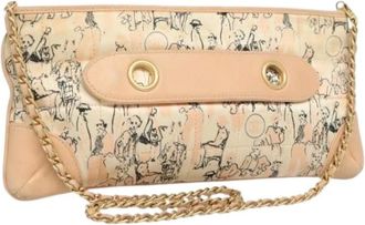 Chanel Pre-owned Soie sacs-chanel - Femme - Pre-owned - Beige - Taille: ONE Size