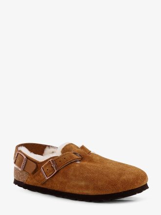 Birkenstock Womens Tokio Inside Shearling Suede Mule Brown Pelle Sandal