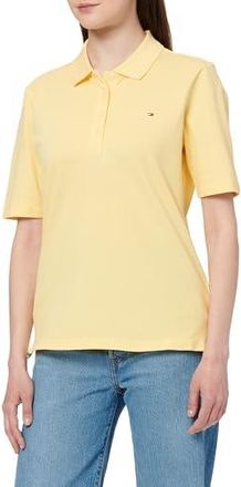 Tommy Hilfiger Polo Manches Courtes Femme Regular Fit, Jaune (Citronella), S