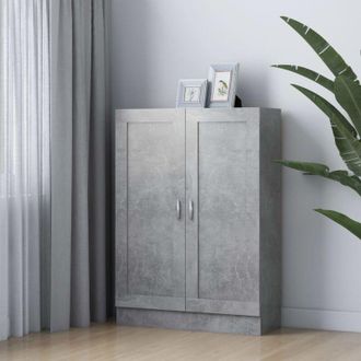 vidaXL Biblioth&egrave;que Gris b&eacute;ton 82,5x30,5x115 cm Bois ding&eacute;nierie Vidaxl