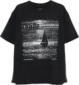 Rhude Homme, Tops, Noir, Taille: L T-Chemises