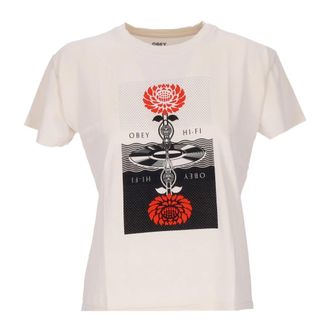Obey Blumen Shepard Tee Damen T-Shirt - - Tops - Damen - Beige - L