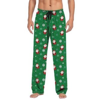 Generic Pantalons de jogging pour hommes de No&euml;l pour hommes pyjama de loisirs avec cordon de serrage poches pantalon de No&euml;l, vert, XXL