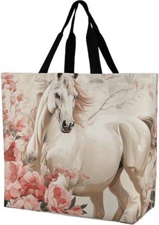 Generic Image De Cheval Sac Courses R&eacute;utilisable Tote Bag Pliable Sac Fourre-Tout Pour Plage Gym Universit&eacute;