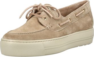 Paul Green Schn&uuml;rschuh PAUL GREEN Paul Green Halbschuhe Veloursleder, Damen, Gr. 40,5, beige, Veloursleder, Schuhe Schn&uuml;rschuh, Topseller
