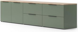 Vicco Wohnwand Wido, Grün, 3 Teile