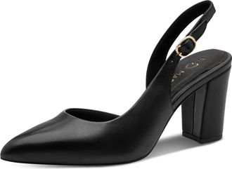 Marco Tozzi Marco Tozzi Damen Pumps weiches Feel Me Fu&szlig;bett Leder Leder Decksohle weiches Innenfutter Modern, schwarz (Black), 38 EU