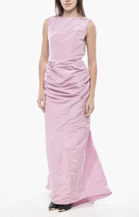 Super Blond Meerjungfrauenkleid aus Seide mit tiefem R&uuml;ckenausschnitt Super Blond