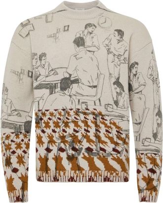 J.W.Anderson Homme, Pulls, Multicolore, Taille: L Pull Jacquard &agrave; Motif