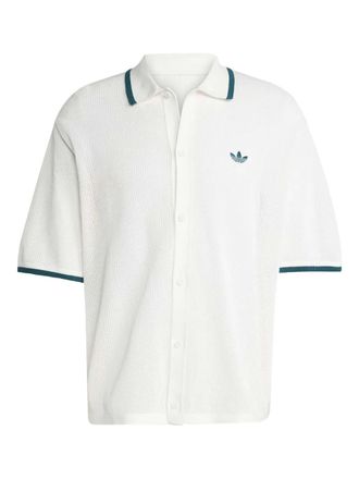 adidas chemise texturée à manches courtes - Blanc