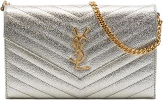 Saint Laurent Pre-owned Wallet on Chain - Femme - Pre-owned - Blanc - Taille: ONE Size