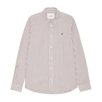 Les Deux Homme, Chemises, Rouge, Taille: L Chemise Oxford &agrave; Rayures