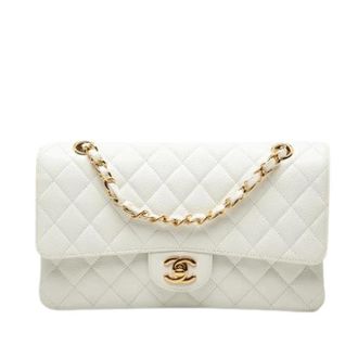 Chanel Pre-owned Classic Double Flap Schultertasche - - Pre-owned - Damen - Wei&szlig; - ONE SIZE