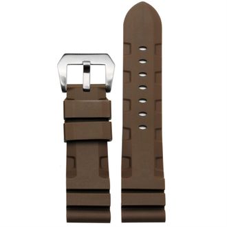 Generic Silikon f&uuml;r PAM111 PAM0061 PAM00682 Armband Sportuhrenarmband 24mm Armband wasserdicht schwarz Zubeh&ouml;r G&uuml;rtel