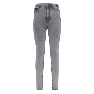 Philipp Plein Femme, Jeans, Gris, Taille: W26 Jegging Super Taille Haute