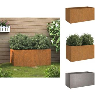 vidaXL Vidaxl - Jardini&egrave;re 62x30x29 cm acier corten - Jardinier - Pot De Fleurs - Bac &agrave; Fleurs - Acier Corten - D&eacute;co Ext&eacute;rieur