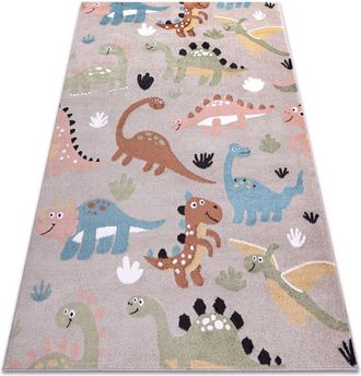 RugsX Rugsx - Tapis fun Dino pour enfants Dinosaures beige multicolour 120x170 cm