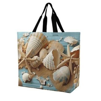 Generic Coquillages Sur Le Th&egrave;me De La Plage Sac Fourre-Tout D&eacute;contract&eacute; Sacs De Courses Grand Sac A Main Femmes Pour Quotidienne Gym Plage