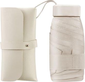 Generico Parapluie de voyage pour sac - Protection UV compacte avec petit étui, protection solaire et pluie | Design compact et léger dans la poche, idéal pour