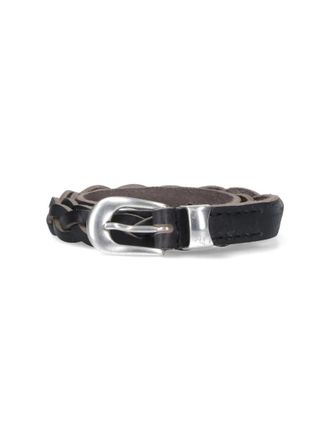 Our Legacy G&uuml;rtel - Braided Belt - Black - Gr. 100 - in Beige - f&uuml;r Damen