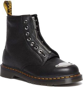 Dr. Martens Bottes tendance unisexes pour adulte 1460 Pascal Hdw, Nappa noir fraisé, 8 Women/7 Men