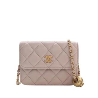 Chanel Sac bandouli&egrave;re pochette doccasion - Femme - Pre-owned - Rose - Taille: ONE Size