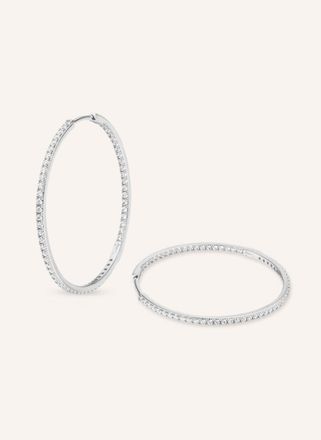 VEYNOU Veynou Creolen Cleo Big Aus 14 Karat Wei&szlig;gold Mit Diamanten silber