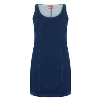 Diesel Mini Kleid aus blauem Denim - - Dresses - Damen - Blau - M