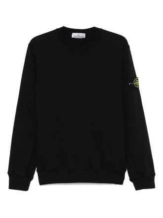 Stone Island Sweatshirt mit Kompass-Patch - Schwarz