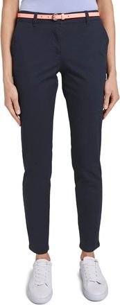 Tom Tailor Damen Slim Chino mit Gürtel W40/L30 10668 - Sky Captain Blue