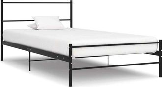 vidaXL Bettgestell Schwarz Metall 100 &times; 200 cm Vidaxl